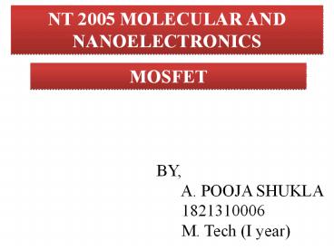 mosfet presentation | free to view