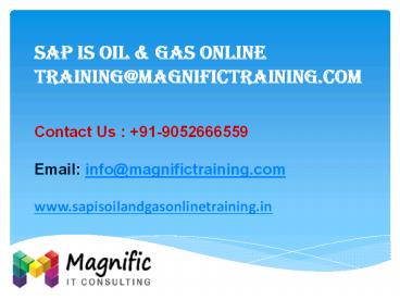 sap is oil and gas online training presentation | free to download