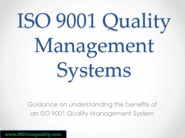 ISO 9001 quality management system guide presentation | free to download