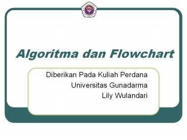 PPT – Algoritma dan Flowchart PowerPoint presentation | free to ...