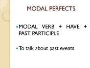 PPT – Modal Verbs PowerPoint presentation | free to download - id ...