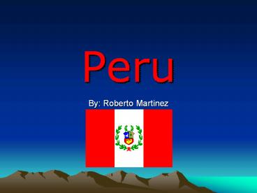 Peru presentation | free to download