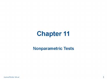 PPT – Nonparametric Tests PowerPoint presentation | free to view - id ...