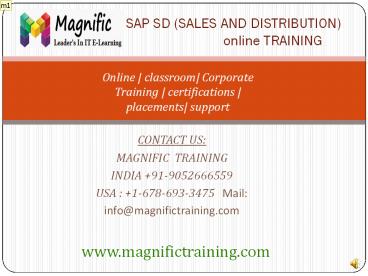 PPT – sap sales and distribution(sd)online training in india PowerPoint ...