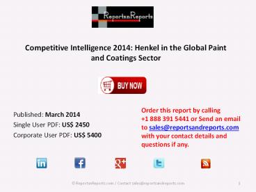 PPT – Henkel a Giant in Paint and Coatings Market, a Complete Analysis ...