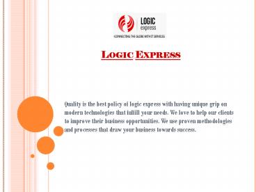 logic express website structure presentation | free to download