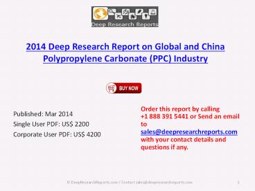 Polypropylene Carbonate (PPC) Industry Analysis for China and Global ...