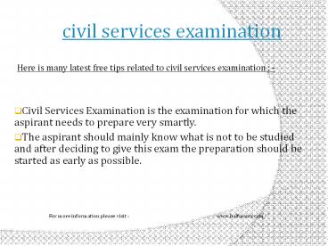 PPT – Many free online resources prepare you well for the civil ...