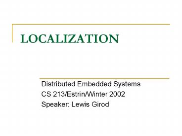 PPT – LOCALIZATION PowerPoint presentation | free to download - id ...