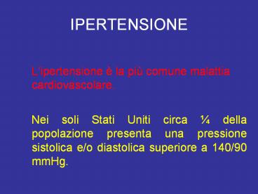 IPERTENSIONE presentation | free to view