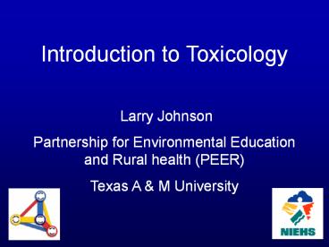 Introduction to Toxicology presentation | free to download