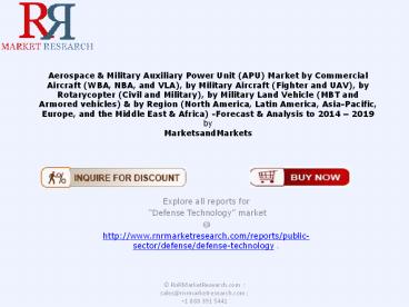 PPT – Aerospace APU & Military APU Market (WBA, NBA, and VLA) (Fighter ...