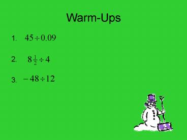 Warm-Ups presentation | free to download