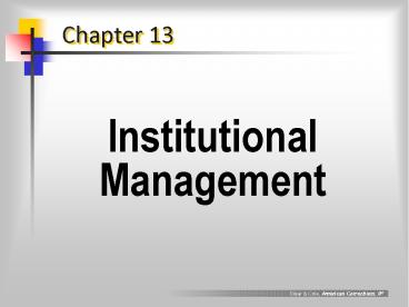 Institutional Management presentation | free to download