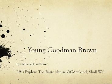 Young Goodman Brown presentation | free to download