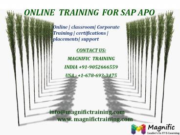 online training for sap apo presentation | free to download