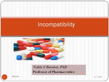 Incompatibility presentation | free to view