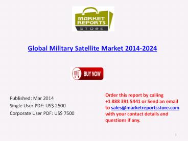 Global Military Satellite Industry 2014-2024 - SWOT Analysis ...