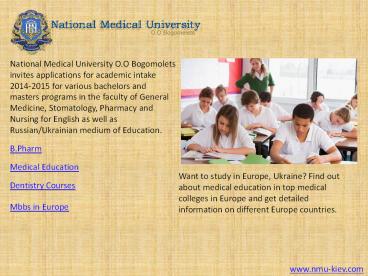 PPT – medical education PowerPoint presentation | free to download - id ...