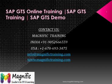 PPT – sap gts online training and certification by SAp professionals ...