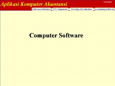 PPT – Computer Software PowerPoint presentation | free to view - id: 62a4db-OTc3Y