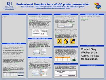PPT – 48x36 Poster Template PowerPoint presentation | free to download - id: 634083-Mjg1M