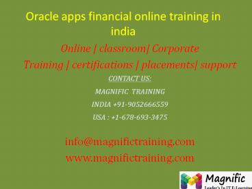 PPT – oracle apps financial online training in india PowerPoint ...