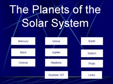 The Planets of the Solar System presentation | free to download