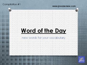 IELTS Vocabulary Word of the Day Compilation 1 presentation | free to ...