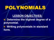 PPT – Polynomials PowerPoint presentation | free to download - id ...