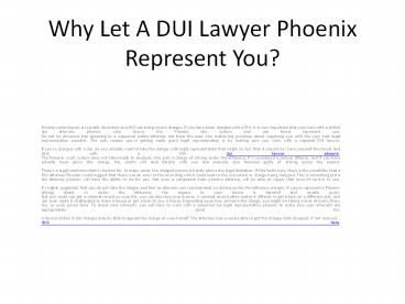 PPT – phoenix dui lawyer PowerPoint presentation | free to download ...