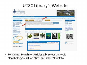 UTSC Library presentation | free to download