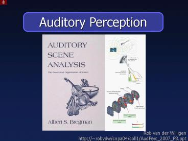 PPT – Auditory Perception P1 PowerPoint presentation | free to download ...