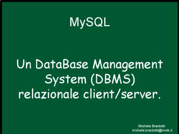 PPT – MySQL PowerPoint presentation | free to download - id: 64b8b8-YjU5Y