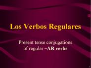 PPT – Present tense conjugations of regular er verbs PowerPoint ...