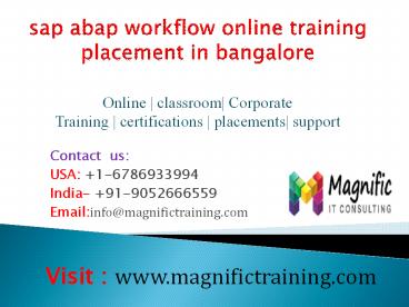 sap abap workflow online training presentation | free to download