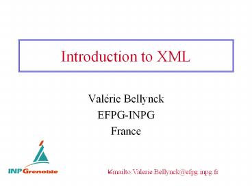 Introduction to XML presentation | free to download