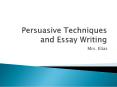 PPT – PERSUASIVE TECHNIQUES PowerPoint presentation | free to view - id ...