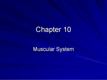 Muscular System presentation | free to download