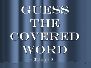 Guess the Covered Word presentation | free to download