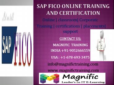 PPT – SAP FICO ONLINE TRAINING AND CERTIFICATION PowerPoint ...