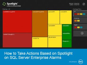 PPT – How to Take Actions Based on Spotlight on SQL Server Enterprise ...