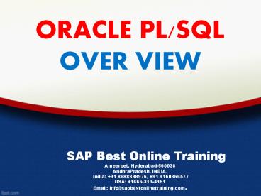 SAP ABAP ONLINE TRAINING PPT presentation | free to download