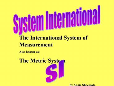 Metric System presentation | free to view