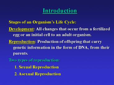 PPT – Stages of an Organism PowerPoint presentation | free to view - id ...