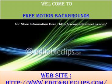 Free Motion Backgrounds presentation | free to download