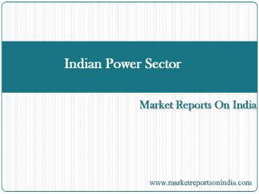 Indian Power Sector presentation | free to download