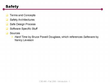 Safety presentation | free to download