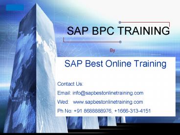 Sap Bpc Training in hyderabad | Sap BpcOnline Training in India |Sap ...