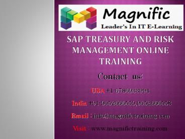 PPT – sap treasury and risk management online training PowerPoint ...